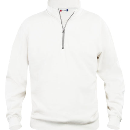 Basic Half Zip - Herre/Dame - Hvid - Clique 021033 – Modekompagniet.dk